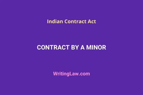 Contract By A Minor And Its Legality Effects And Exceptions