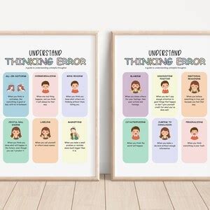 Thinking Errors Poster Cognitive Distortion Digital Poster Etsy