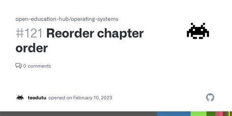 Reorder Chapter Order · Issue 121 · Open Education Huboperating