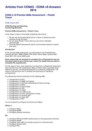 Ccna V Practice Skills Assessment Packet Tracer Pdf