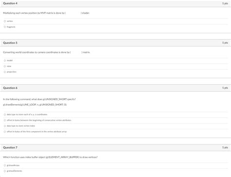 Solved Fragment Question 5 Converting World Coordinates To