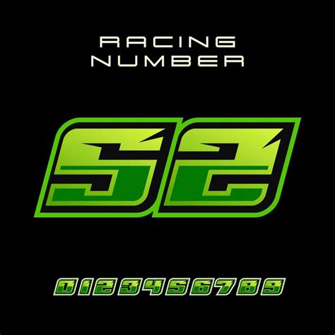 Racing Number 52 Vector Design Template 26509537 Vector Art At Vecteezy