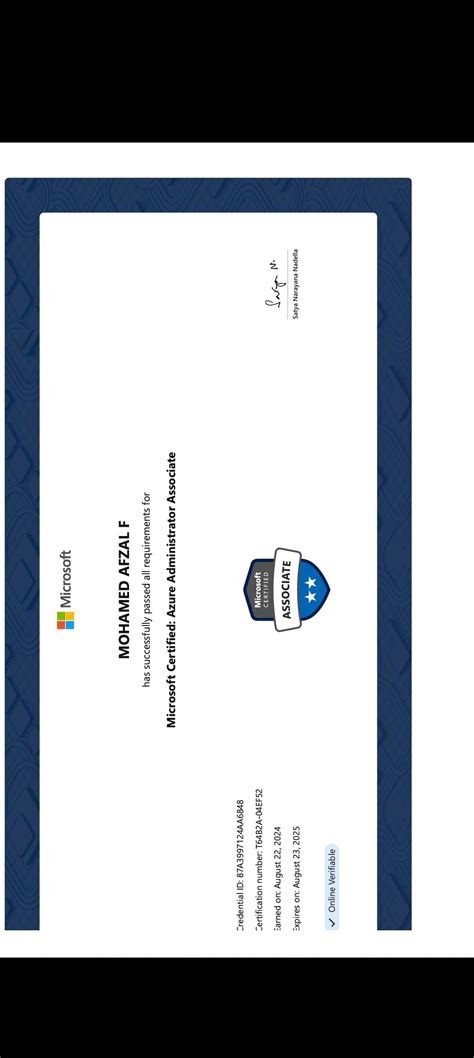 Mohamed Afzal F On Linkedin Azurecertified Cloudcomputing Microsoftazure Continuouslearning