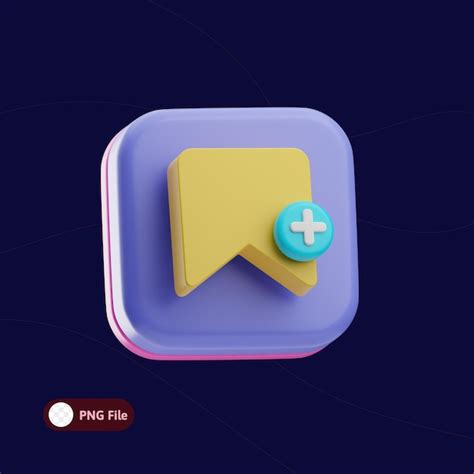 premium psd social interaction object bookmark 3d illustration