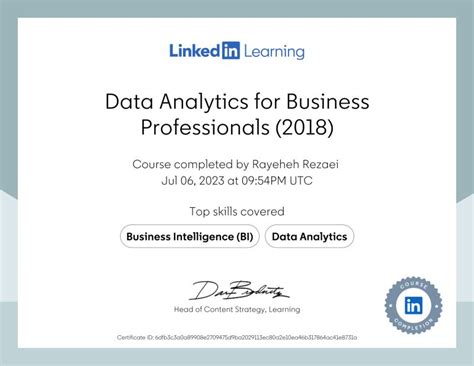 Rayeheh Rezaei On Linkedin Certificate Of Completion