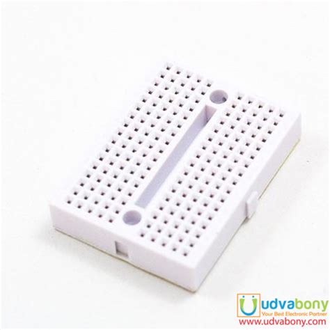 Breadboard Mini Size White Solderless Prototype Test Circuit Board Plug In Tie Points Pin