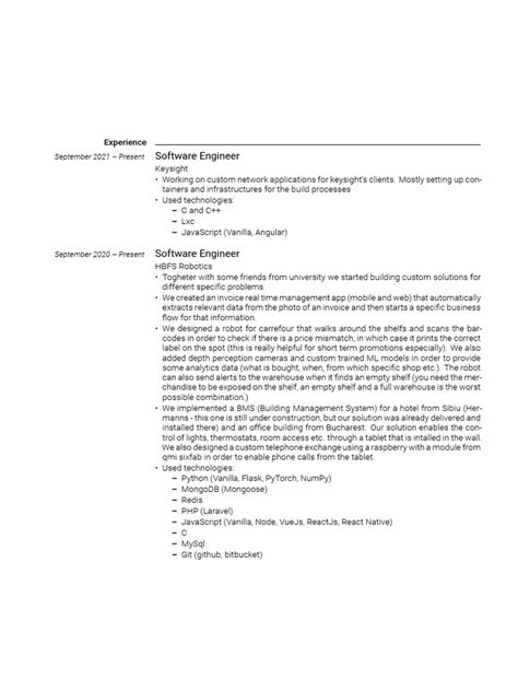 Mern Stack Developer Resume Pdf Php Java Script