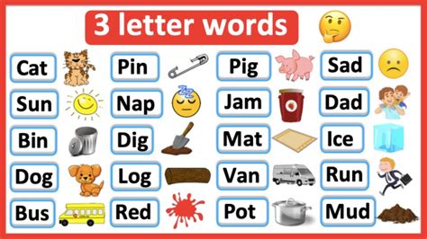 3 Letter Words List 🤔 Phonics Lesson Reading Lesson Learn With Examples Youtube