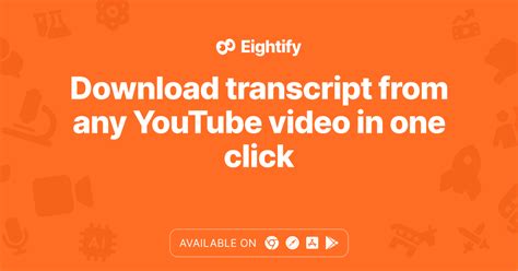 How To Download A Youtube Transcript Eightify