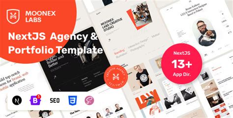Moonex Nextjs Agency And Nextjs Portfolio Template Thememag
