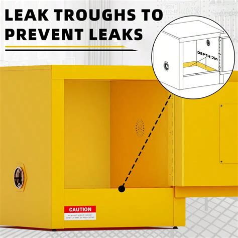 Flammable Safety Cabinet Galvanized Steel Laboratory Cabinets