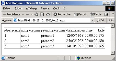 ASP Net le contrôle DataGrid