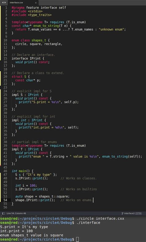 Sean Baxter On Twitter Have Current Running Through Interfaceimpl In
