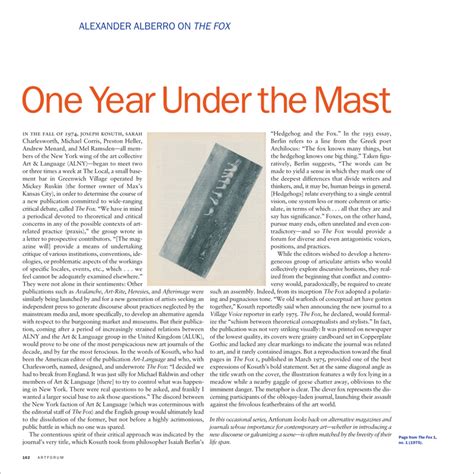 The Fox One Year Under The Mast