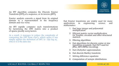 Fast Fourier Transform Analysis Pptx Computing Technology And Computing
