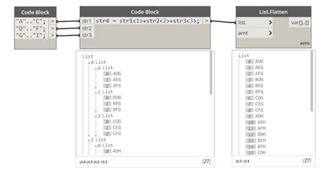 String Combinations Lists Logic Dynamo
