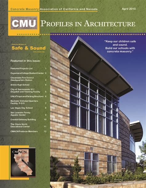 Cmu Profiles In Architecture April 2010 • Cmacn