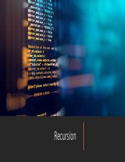 Lecture Recursion Pdf Recursion Background Matching Up Brackets In Many Programming