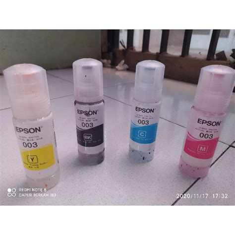 Jual Botol Bekas Tinta Epson 003 1set Shopee Indonesia