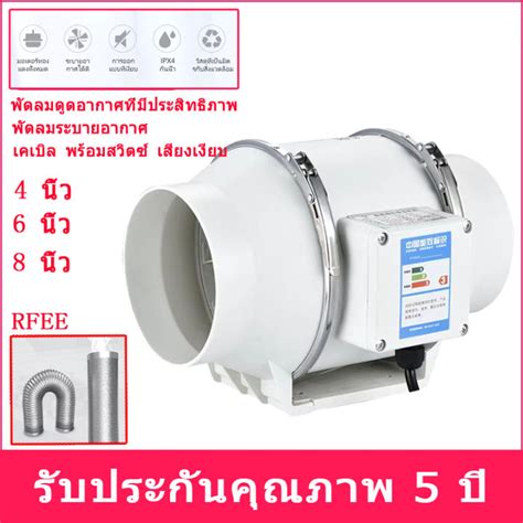 พัดลมดูดอากาศ พัดลมระบายอากาศ ที่ดูดอากาศ ขนาด 4 นิ้ว 6 นิ้ว 8 นิ้ว พัดลมดูดอากาศที่มี