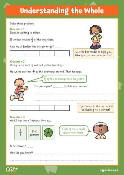 Fractions — Understanding The Whole Year 3 Cgp Plus