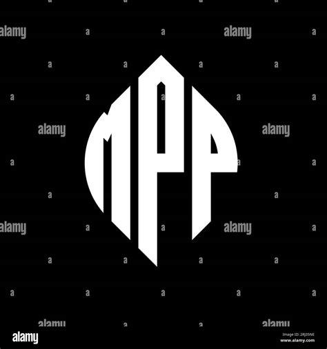 Mpp Circle Letter Logo Design With Circle And Ellipse Shape Mpp