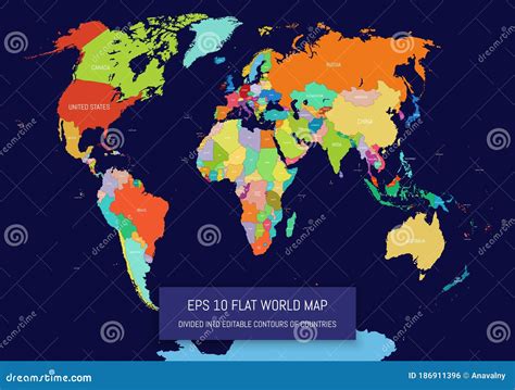 Editable World Map