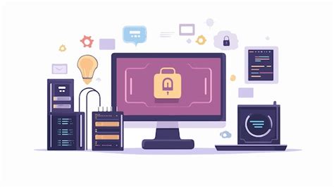 Secure Virtual Private Network Illustration For Cybersecurity Technology Premium AI Generated