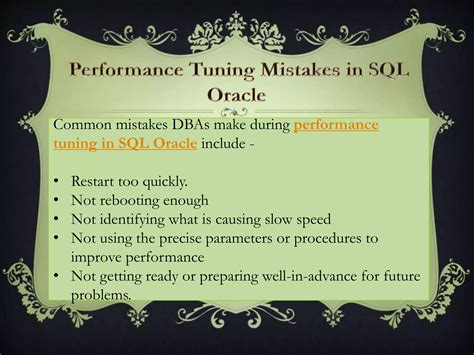 Oracle Sql Query Optimization Techniques And Tools Tosska Ppt