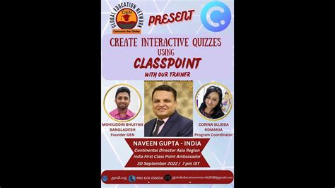 International Webinar On Create Interactive Quizzes By Using Classpoint Youtube