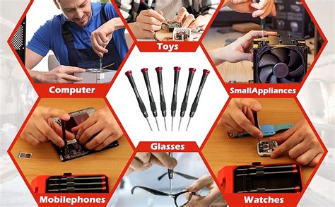Llndei Precision Screwdriver Set 6pcs Magnetic Small Screwdriver Set Aluminum Alloy Tiny
