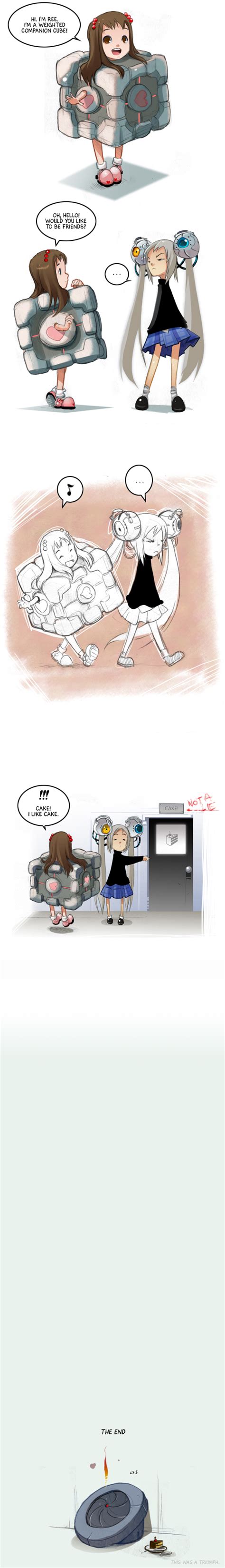 Glados Weighted Companion Cube Ree Cake Core Curiosity Core And 1
