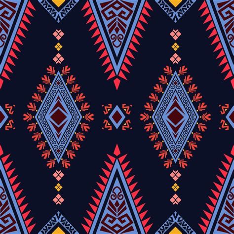 Premium Vector A Seamless Colorful Abstract Geometric Fabric Pattern