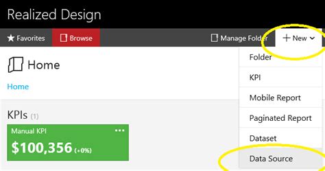 Realized Design Data Source Setup In Ssrs 2016