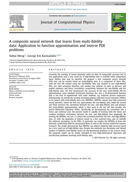 Composite Neural Network That Learns From Multiu Fidelity Data