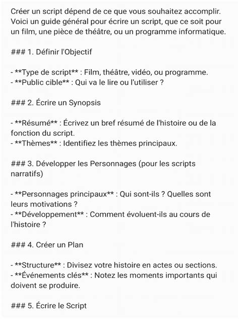 Comment Faire Un Script Pdf