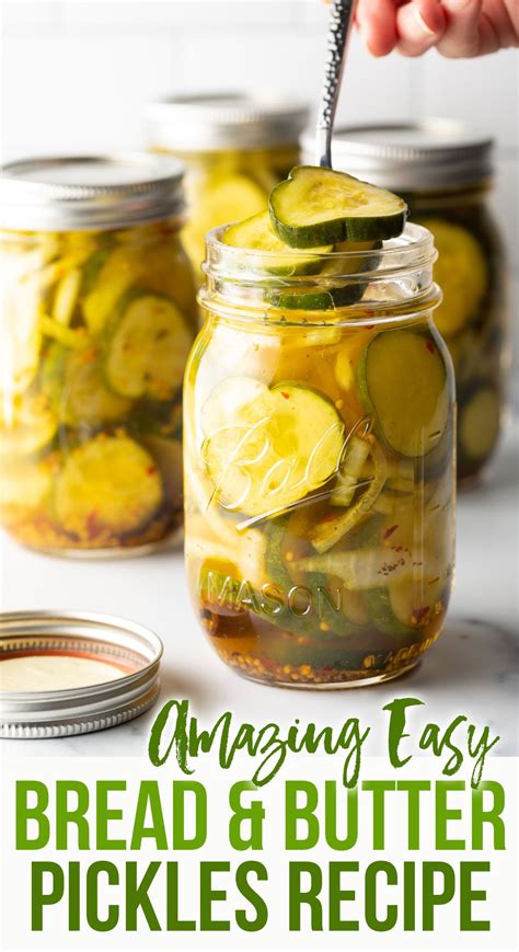 Refrigerator Bread And Butter Pickles Recipe Homemade Sweet Pickles