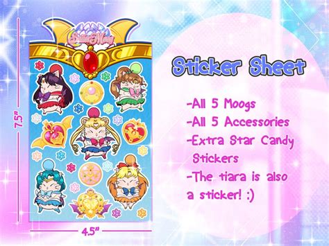 Sailor Moon Moogle Stickers Magical Girl Ffxiv Crossover Sailor Senshi Guardians Etsy