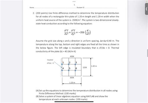 Solved Solve Numerically Not By Matlab