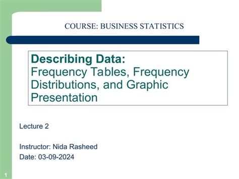 Frequency Distribution Table Ppt