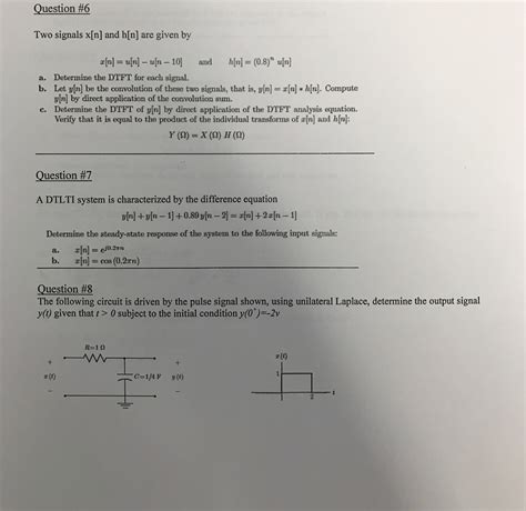 Solved Two Signals X[n] And H[n] Are Given By X[n] U[n]
