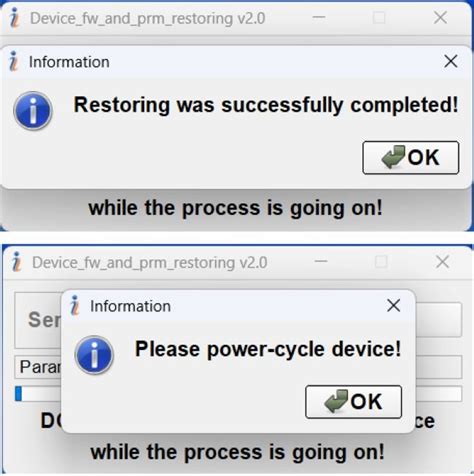 How To Restore Parameters And Firmware Of The Device
