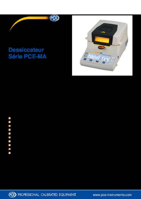 Brochure Ftpce Ma Serie Pce Instruments France Eurl Franceenvironnement
