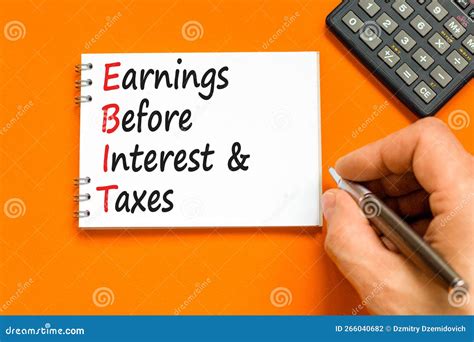 Ebit Symbol Concept Words Ebit Earnings Before Interest And Taxes On