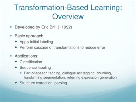 ppt transformation based learning powerpoint presentation free