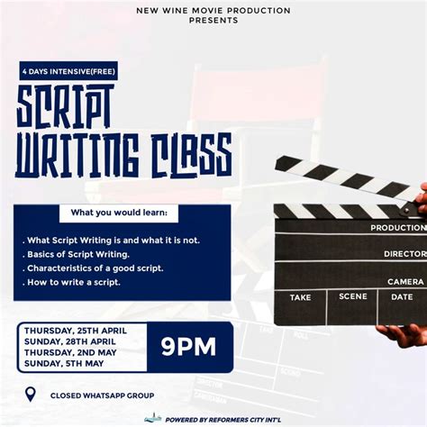 Script Writing Flyer Design