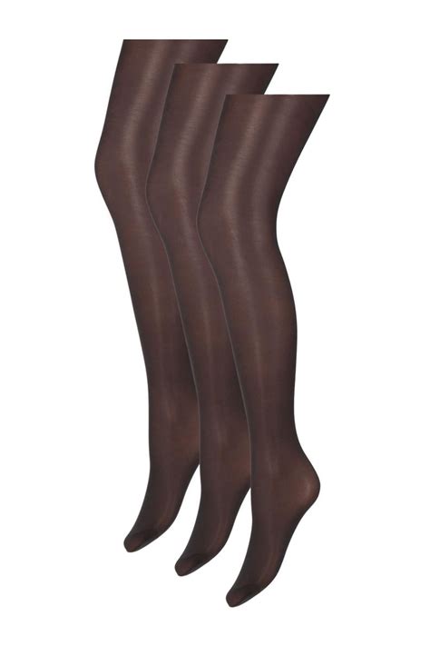 marianne panty 35 denier set van 3 almost black wehkamp
