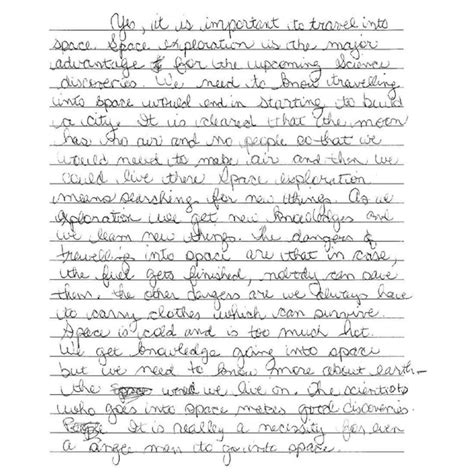 7th Grade Writing Sample