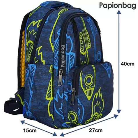 خرید و قیمت کوله پشتی مدرسه پسرانه طرح موشک مدل 37 از غرفه تولیدی کیف پاپیون بگ اصفهان