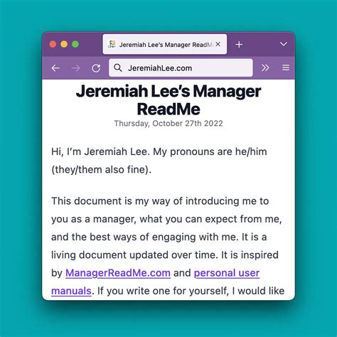 Jeremiah Lees Manager Readme